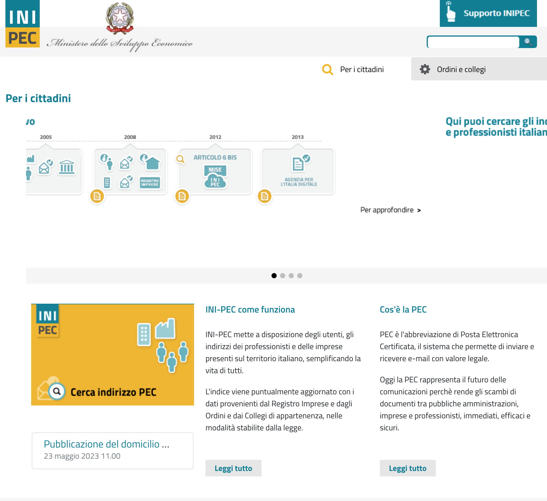 Ricerca PEC - Trova e cerca Pec con Codice Fiscale e Partita Iva